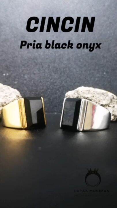 Super cool black onyx men's ring-exclusive models | Lazada PH