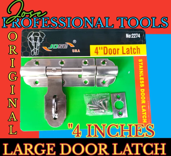 Barrel Bolt With Hasp Lock STAINLESS JOSE / 5.3 INCHES LONG /HEAVY DUTY ...