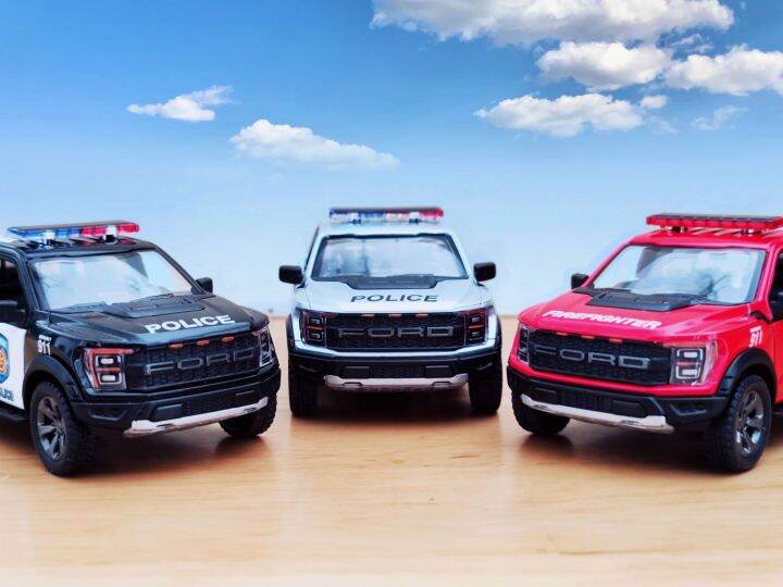โมเดล รถตำรวจ รวมแบบ Ford F-150 SVT Raptor pickup police โมเดลรถเหล็ก ...