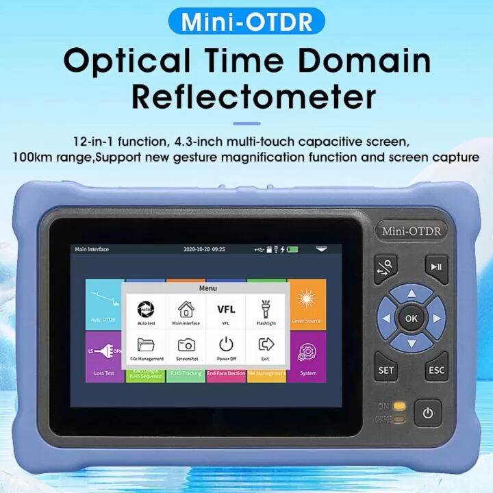Touch screen OTDR optical time domain reflectometer 100KM optical fiber ...