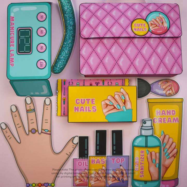 Paper Doll Nail Kit Set Girls Pretend Play Activity | Lazada