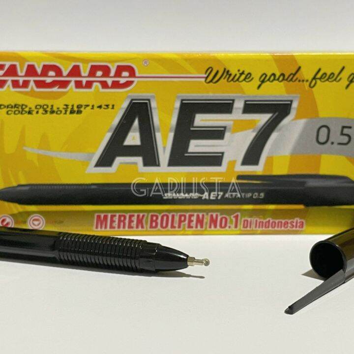 Bolpen Standard AE7 0.5 Hitam / Pulpen Standard AE7 0.5 Hitam / Bolpoin ...