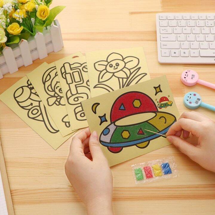 Sand art painting children art and craft Early Learning hand craft for ...