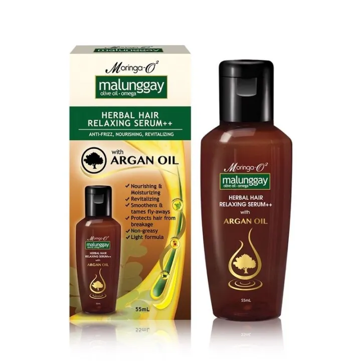 Moringa 0² Malunggay Herbal Hair relaxing Serum with Argan Oil 55ml ...
