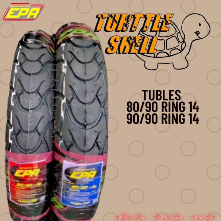 Ban motor matic ring 14 tubles 80/90 dan 90/90 motif TURTTEL | Lazada ...