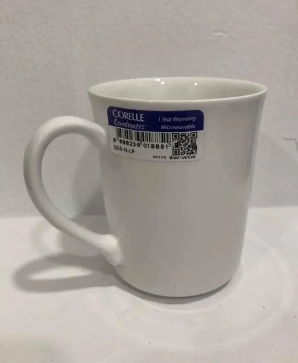 Corelle Mug Plain White - | Lazada