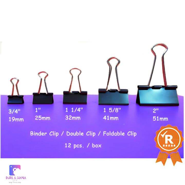 BINDER CLIP 1"/DOZEN 1" Size 12PCS | Lazada PH