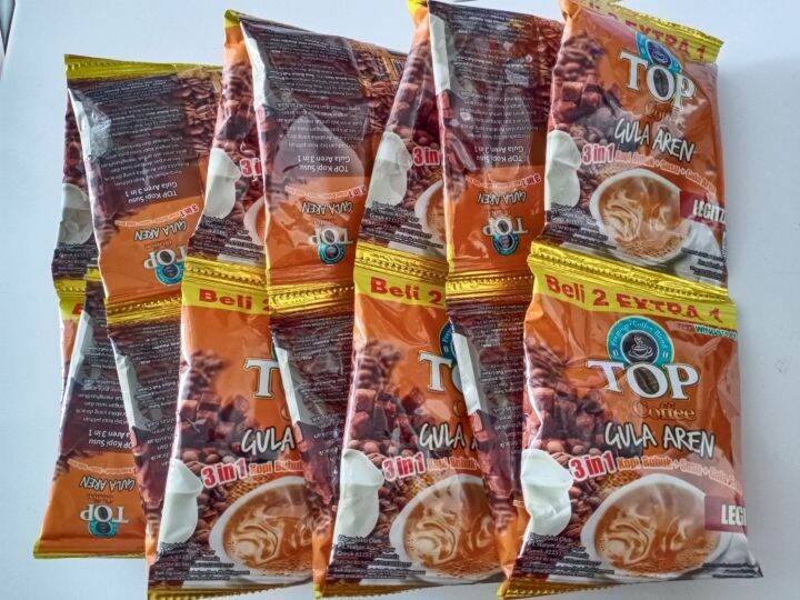 [ PROMO ] Top Kopi Gula Aren 1 Renceng 15 Sachet 3 in 1 | Lazada Indonesia