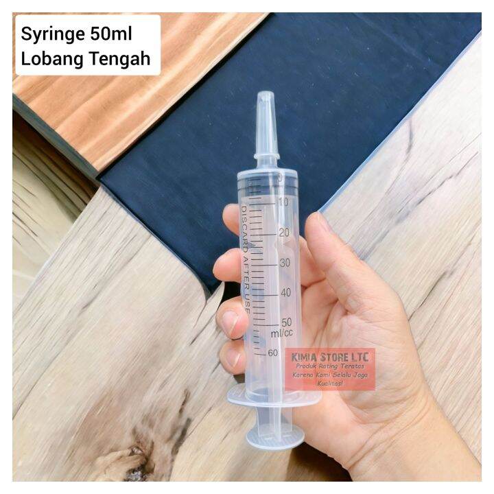 SYRINGE 50 ML / Spuid 50ML ( Lobang Tengah ) / Alat Laboratorium ...