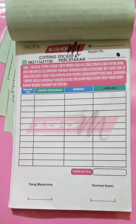 NOTA CUSTOM WARNA | Lazada Indonesia