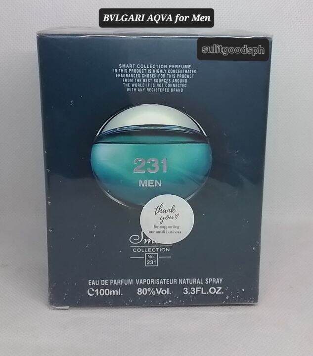 SMART COLLECTION PERFUME NO. 231 FOR MEN 100 ML EDP | Lazada PH