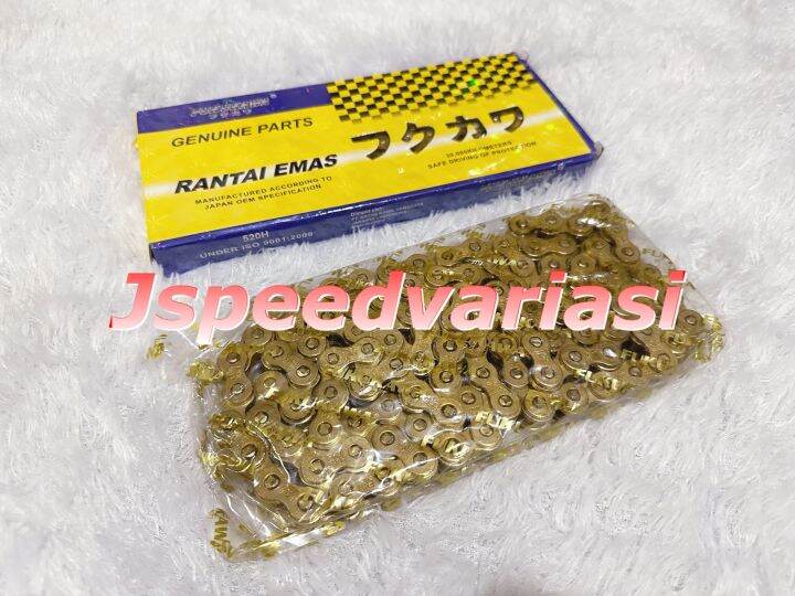 RANTAI GOLD 520H 110L FUKUKAWA JAPAN🇯🇵 PREMIUM PART NINJA 250 CBR 250 ...