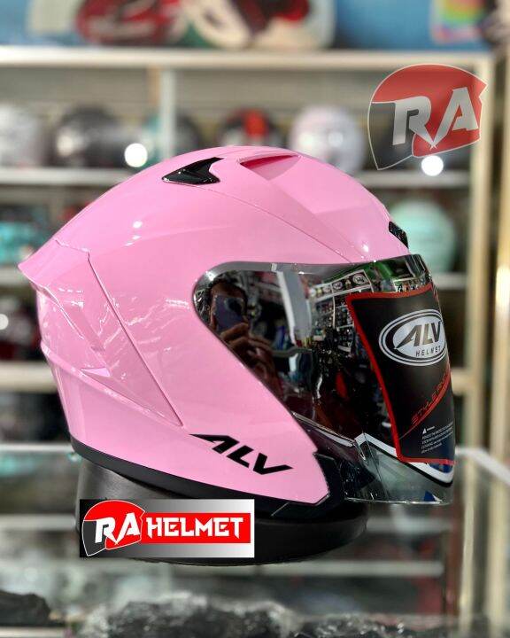 HELM ALV ULTRON SOLID WARNA PINK GLOSY HELM HALF FACE STANDAR SNI ORIGINAL ALV | Lazada Indonesia
