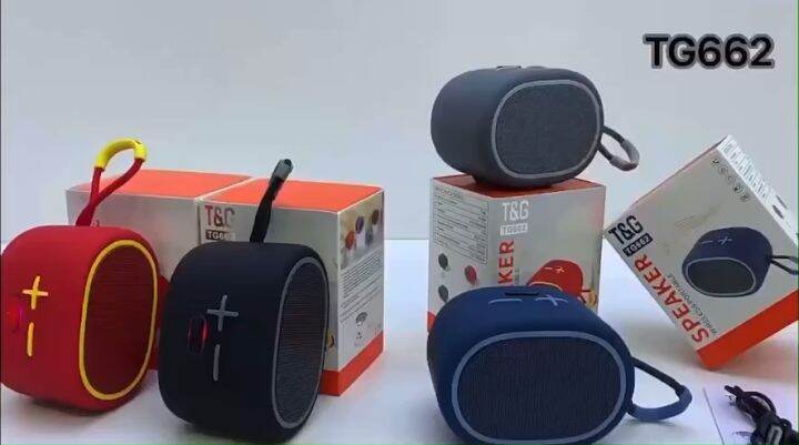 T&G TG-662 ลำโพงบลูทูธไร้สาย BT5.3 ขนาดเล็กพกพาง่าย เชื่อมต่อลำโพงได้2เครื่อง ระบบเสียง Hi-Fi ...