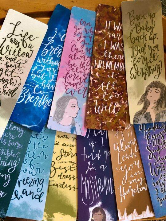 Taylor Swift Lyric Bookmarks, Speak Now Fearless TV, Red TV, 1989 ...
