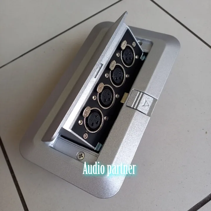 PANEL MIC TANAM LANTAI ATAU TEMBOK BUKA TUTUP 4 CHANNEL JACK CANON ...