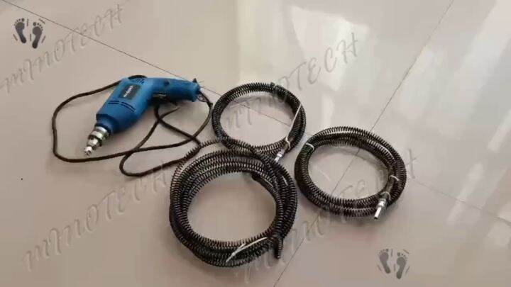 YoQi Sewer Dredging Spring Electric Drill Drain Cleaner Machine ...