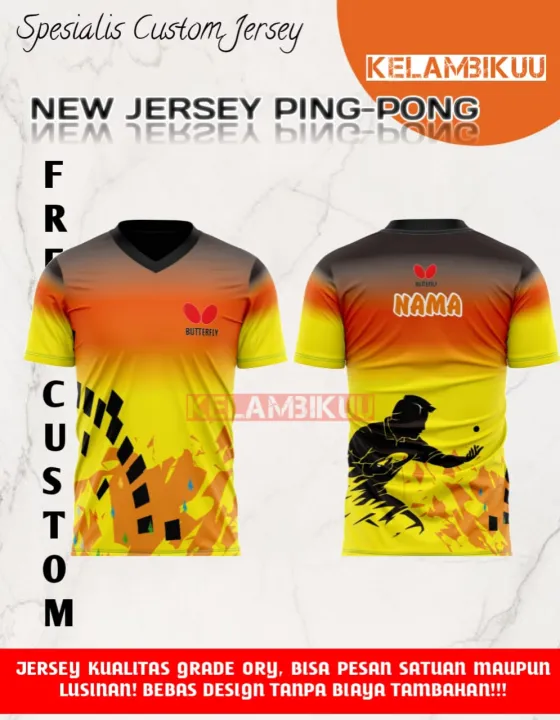 JERSEY TENIS MEJA PING PONG PRINTING TERBARU/JERSEY PING PONG CUSTOM ...