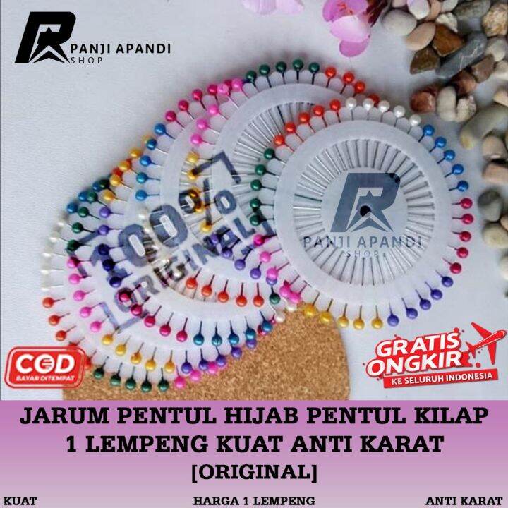 [ORIGINAL] JARUM PENTUL HIJAB PENTUL KILAP 1 LEMPENG KUAT ANTI KARAT ...