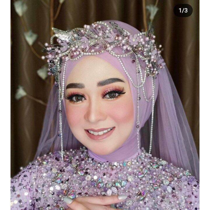 headpice Cleopatra rumbai mahkota bunga lentur silfer Made byArinsh ...