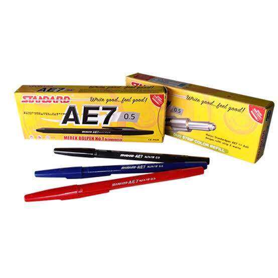 Ballpoint Standard AE-7 Pack 12 PCS | Lazada Indonesia