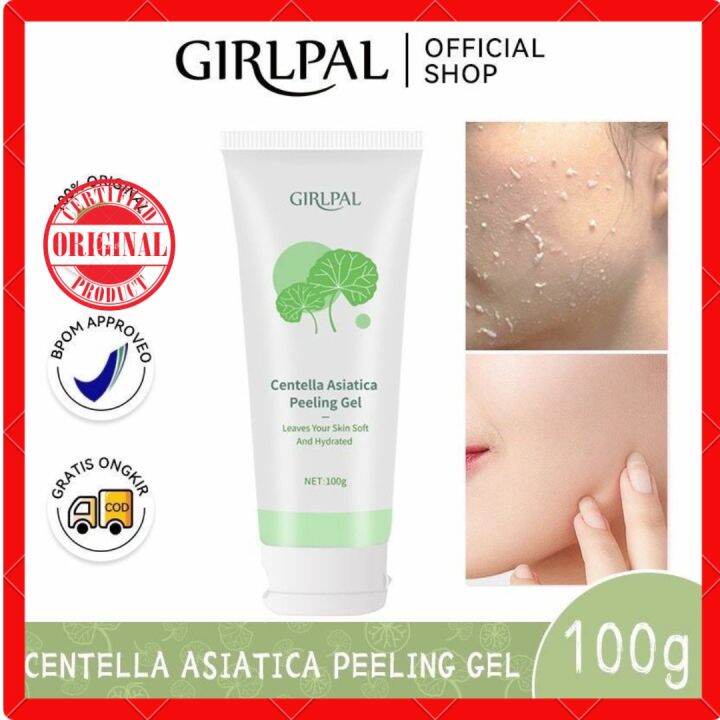 [BPOM] GIRLPAL Centella Asiatica Peeling Gel 100g Facial Glowing Blackhead Cleaner Body ...