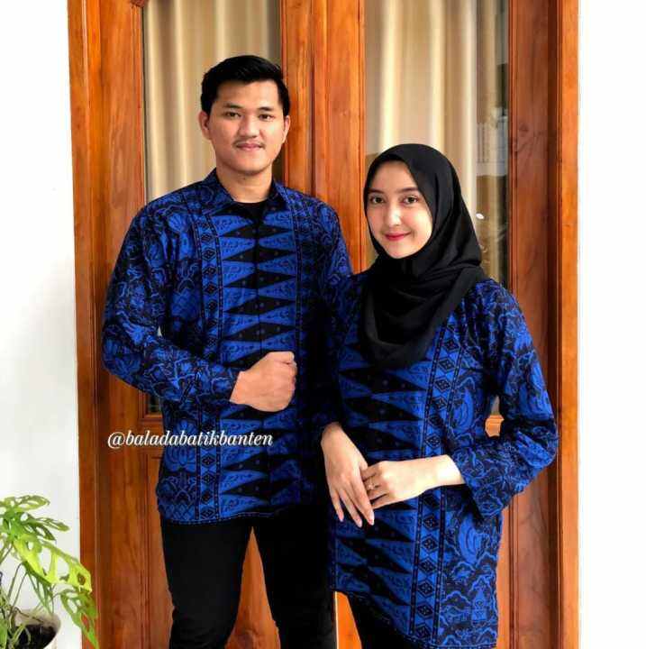 kemeja dan atasan Batik Baduy Banten motif kembang kotak | Lazada Indonesia