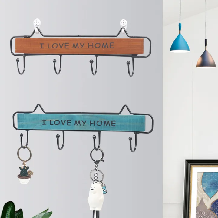 Rak Gantungan Kunci 4 Kait / Gantungan Kunci Unik Tempat kunci Tempel ...