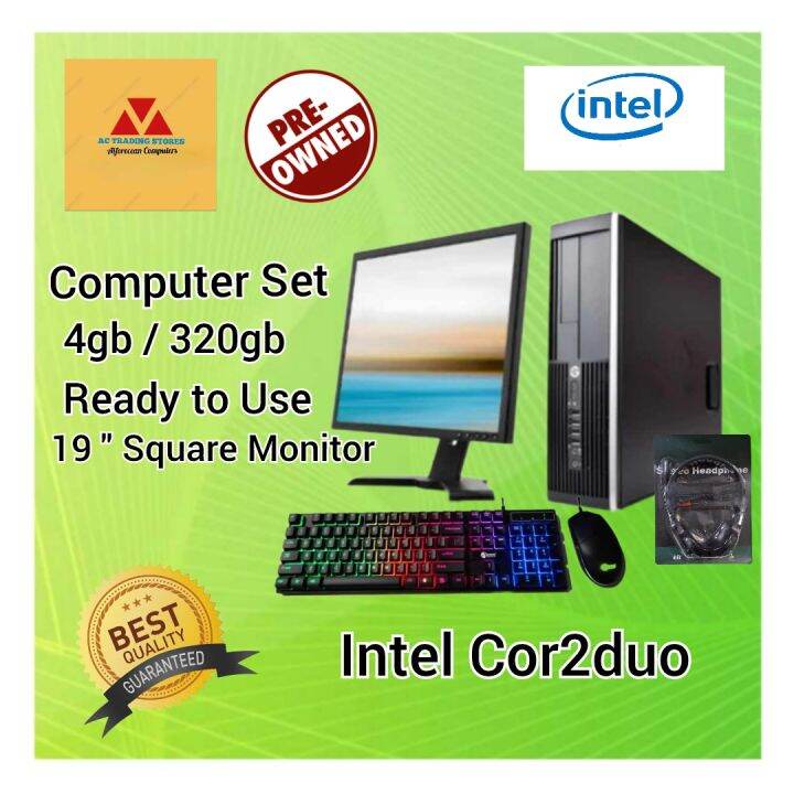 COMPUTER SET / INTEL COR2DUO / 4GB RAM / 320GB HDD / READY TO USE PC ...