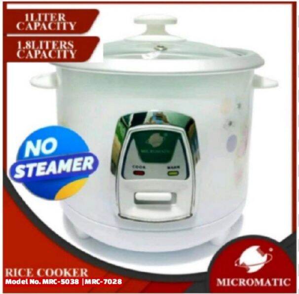 MICROMATIC (1.0L) (1.8L) RICE COOKER (MRC-5038)(MRC-7028) MODEL | Lazada PH