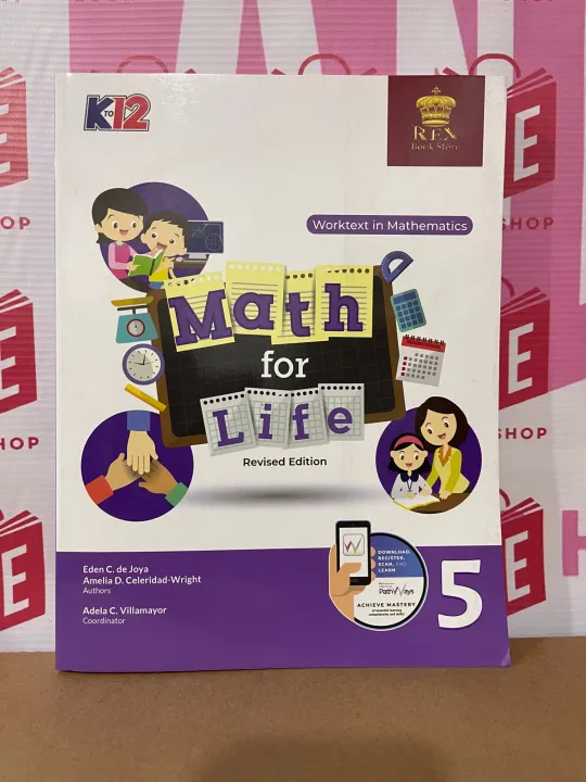 AUTHENTIC Grade 5 Kto12 Math for Life Revised Edition Worktext in Mathematics by Amelia D ...
