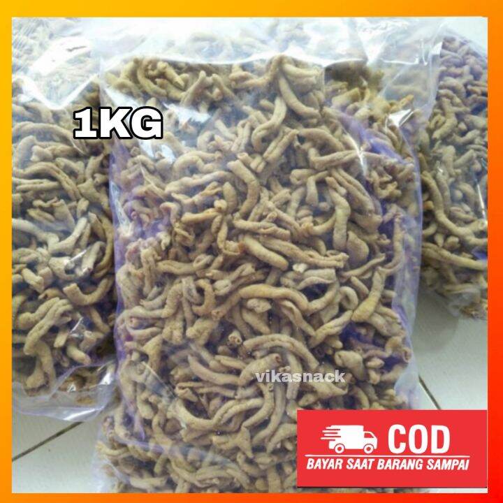 (COD)1 Kg Kripik Usus Ayam Rasa Gurih Enak dan Halal | Lazada Indonesia