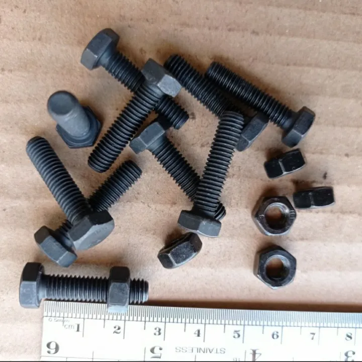 BAUT BAJA M6X25 FULL DRAT. BAUT MUR HTB 8.8 M6 X 25 FULL DRAT | Lazada Indonesia