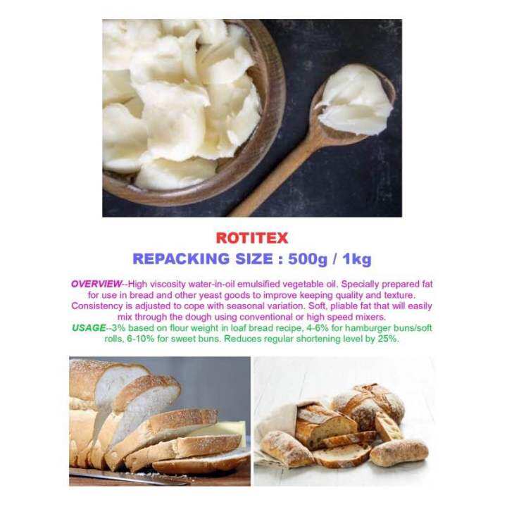 Rotitex / bread improver bread softener repacking size 500g | Lazada