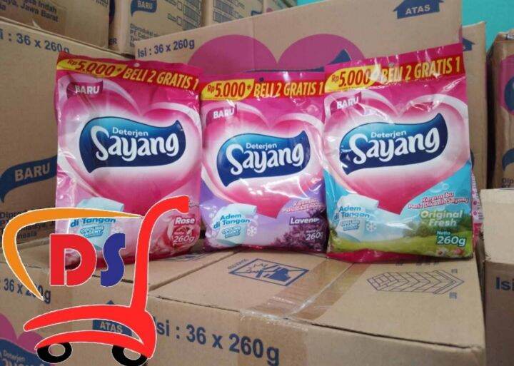 Sayang Detergent Bubuk (260Gr) ISI 3 BAG | Lazada Indonesia
