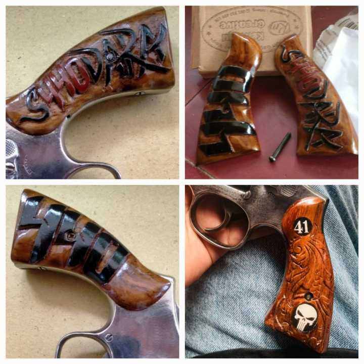 gagang pistol kayu custom | Lazada Indonesia