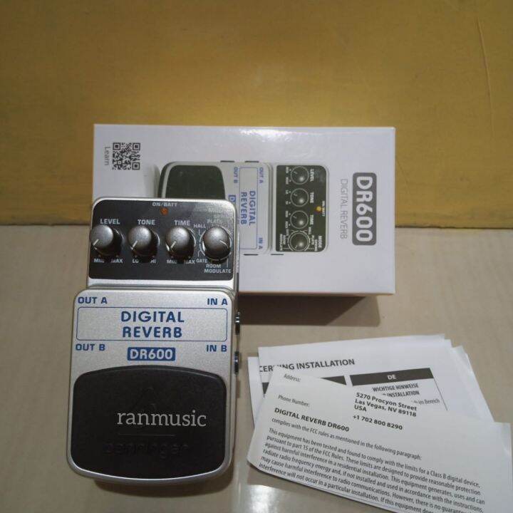 BEHRINGER DIGITAL REVERB DR600 EFEK GITAR PEDAL DR 600 GUITAR EFFECT ...