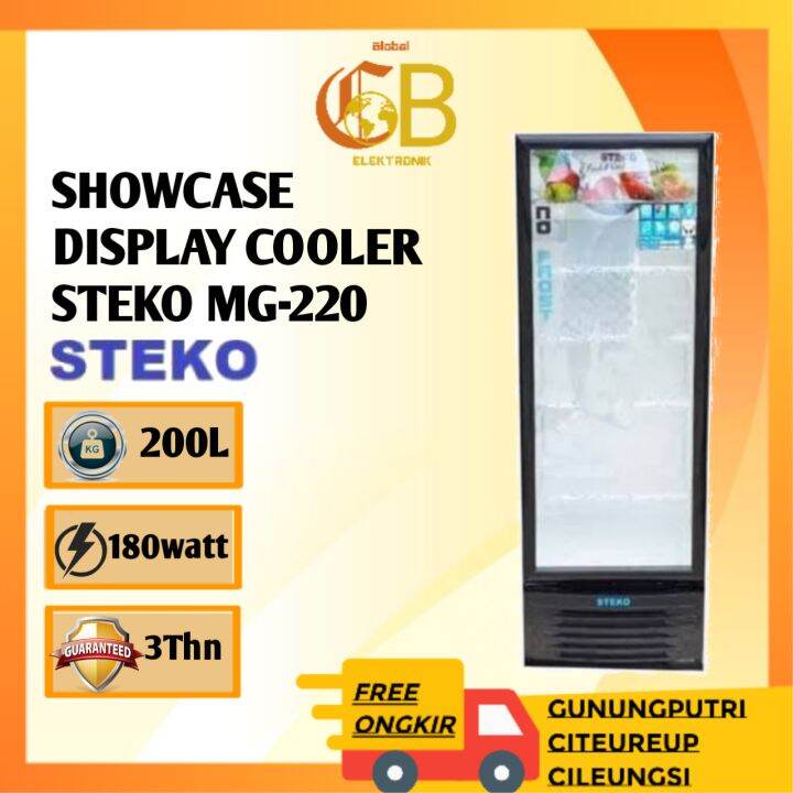 SHOWCASE STEKO MG-220/DISPLAY COOLER STEKO 200Liter | Lazada Indonesia