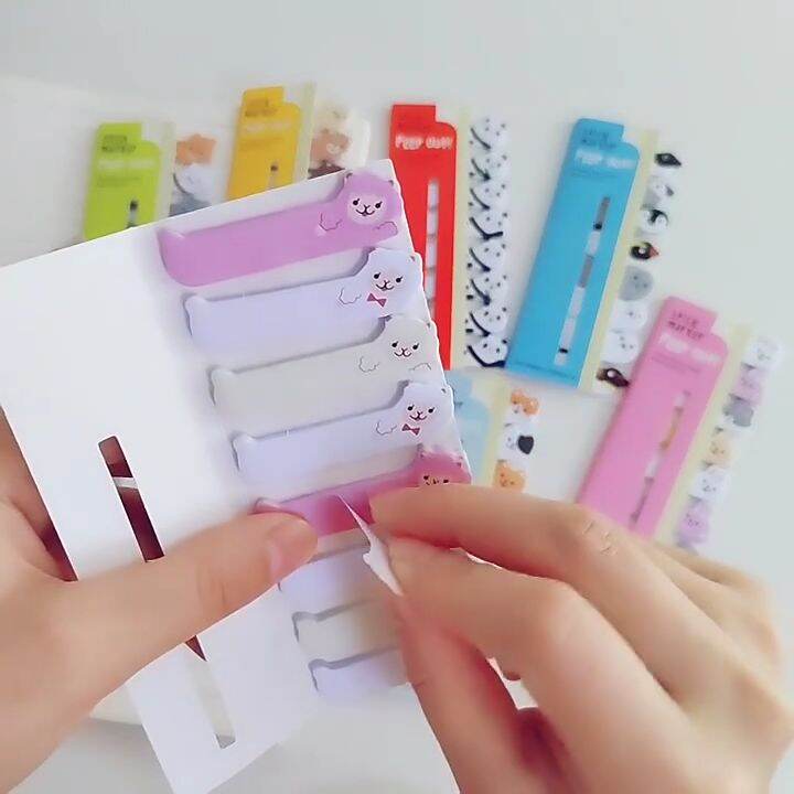 Sticky Notes Bookmark 160pcs Adorable Animal Tearable Footnote | Lazada