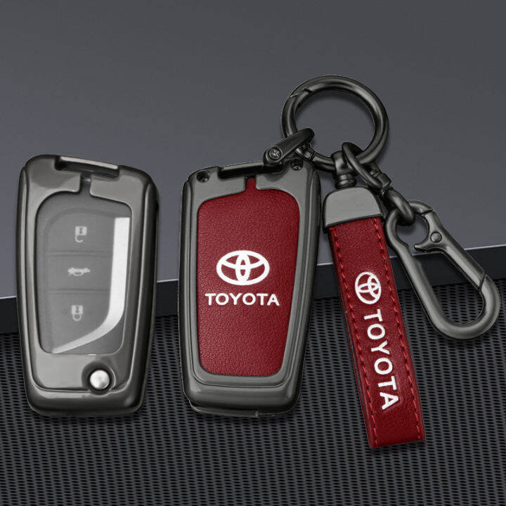 Flip Car Key Fob Cover Case Shell Keychain For Toyota Fortuner Hilux ...