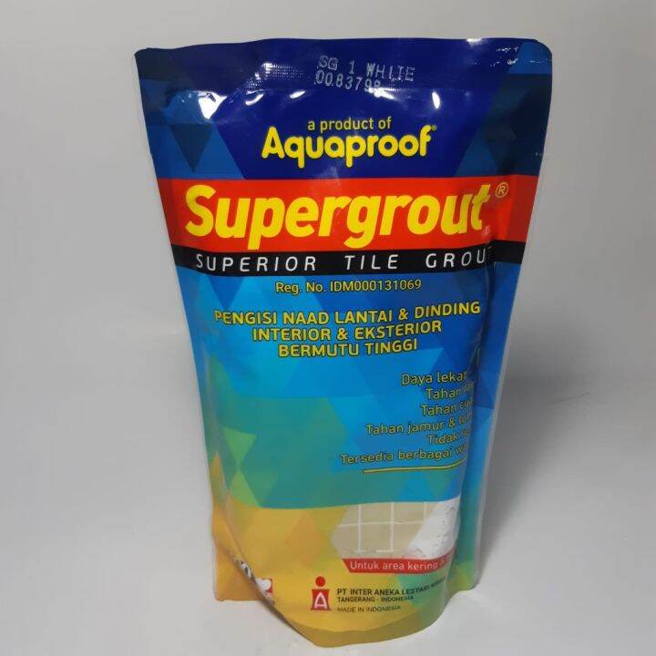 Semen Nat Pengisi Naad keramik SUPERGROUT Aquaproof Tile Grout | Lazada ...