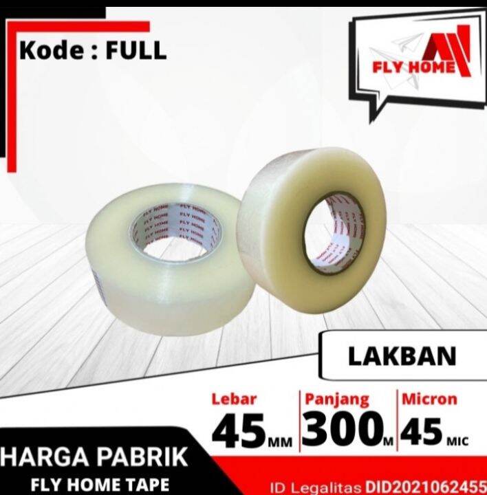 Lakban bening Jumbo Besar 45 x 300 meter / Lakban Bening Besar / Lakban ...