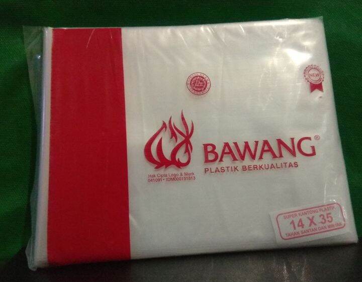 PLASTIK BENING CAP BAWANG UKURAN 14x35 1PEACK ISI2 LEMBAR | Lazada ...