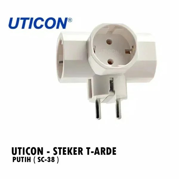 Steker T Arde UTICON - SC38 SC-38 Colokan TIGA 3 ORIGINAL KUNINGAN ...