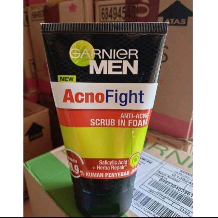 Garnier Men Acno Fight Foam 6 In 1 Anti Acne 100Ml | Lazada Indonesia