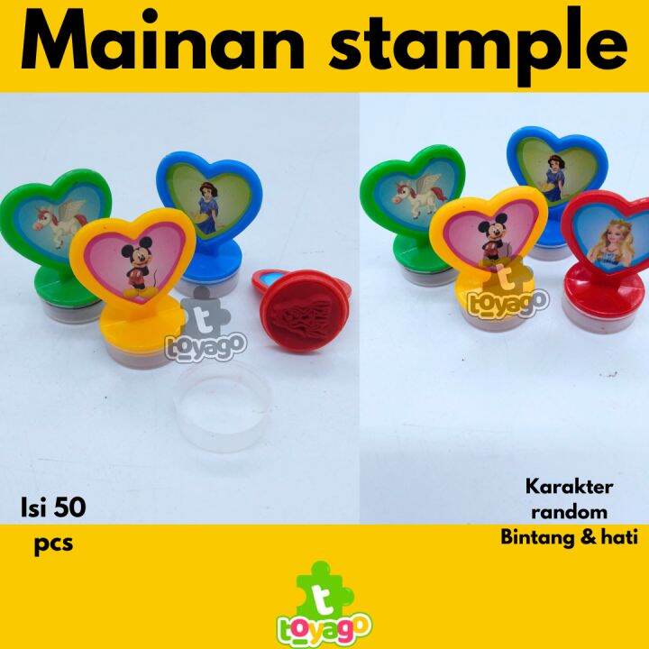 Mainan Stempel cap capan bentuk isi 50 Pcs | Lazada Indonesia