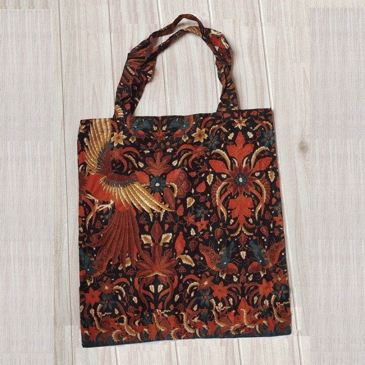 Tas Batik Tote bag / Tas belanja Kain batik / Tas souvenir go green Bag ...