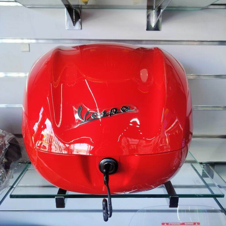AUTHENTIC GENUINE RED VESPA TOP BOX IN 32 LITERS (HALF FACE HELMET ...