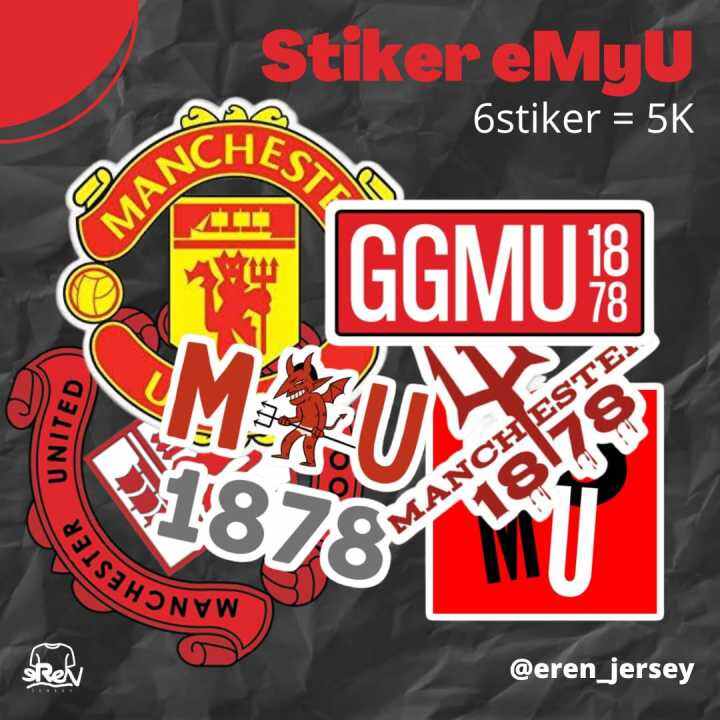 Stiker Manchester United Stiker Hp Stiker Mobil Dan Lain Lain Lazada