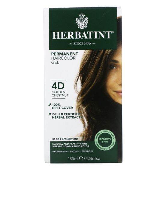 Herbatint Permanent Haircolor Gel 4D Golden Chestnut 135ml | Lazada